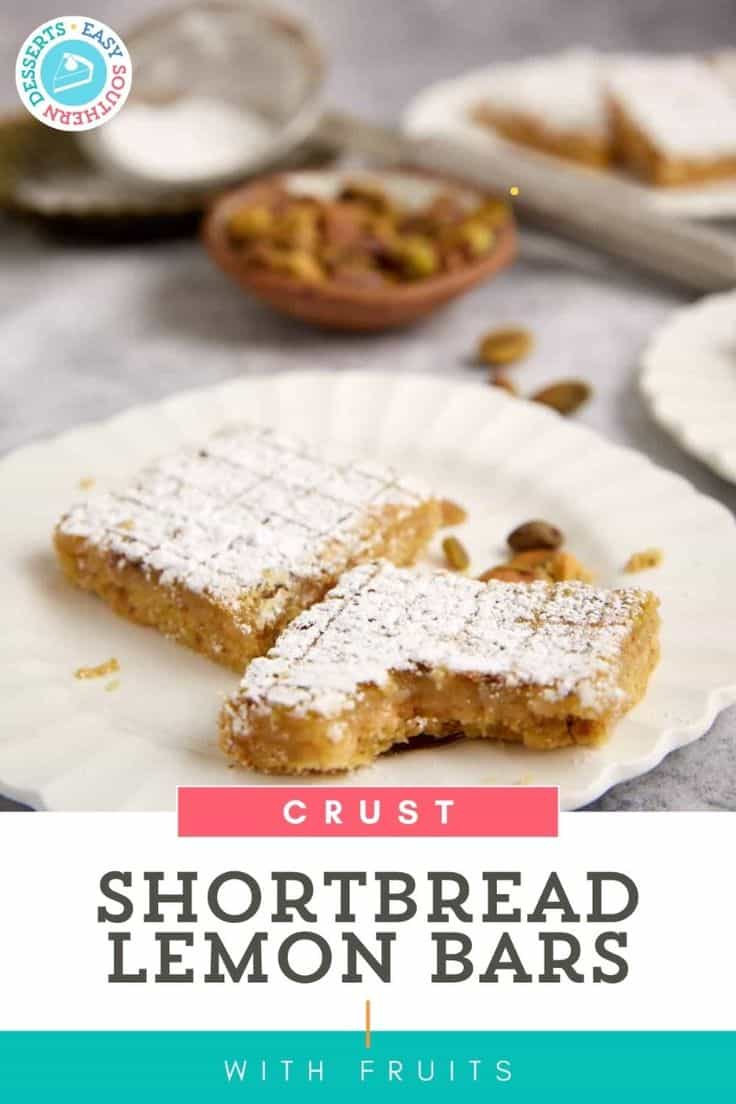 Pistachio Lemon Shortbread Bars - Easy Southern Desserts