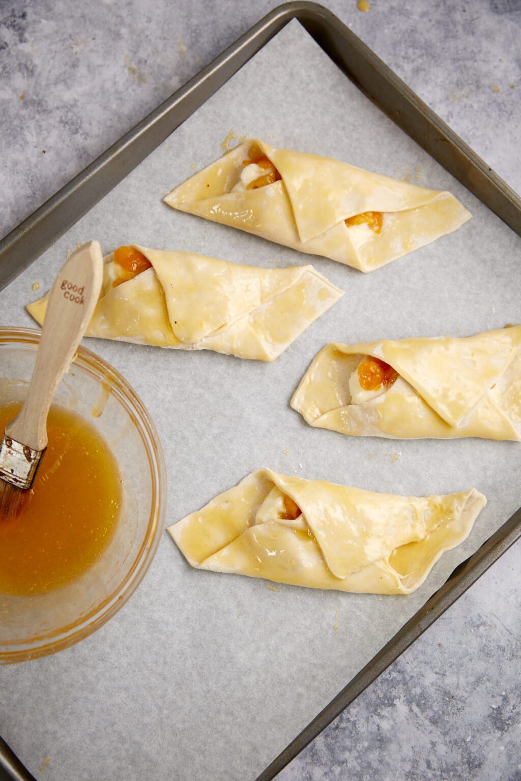 Homemade Apricot Cream Cheese Danishes - Easy Southern Desserts