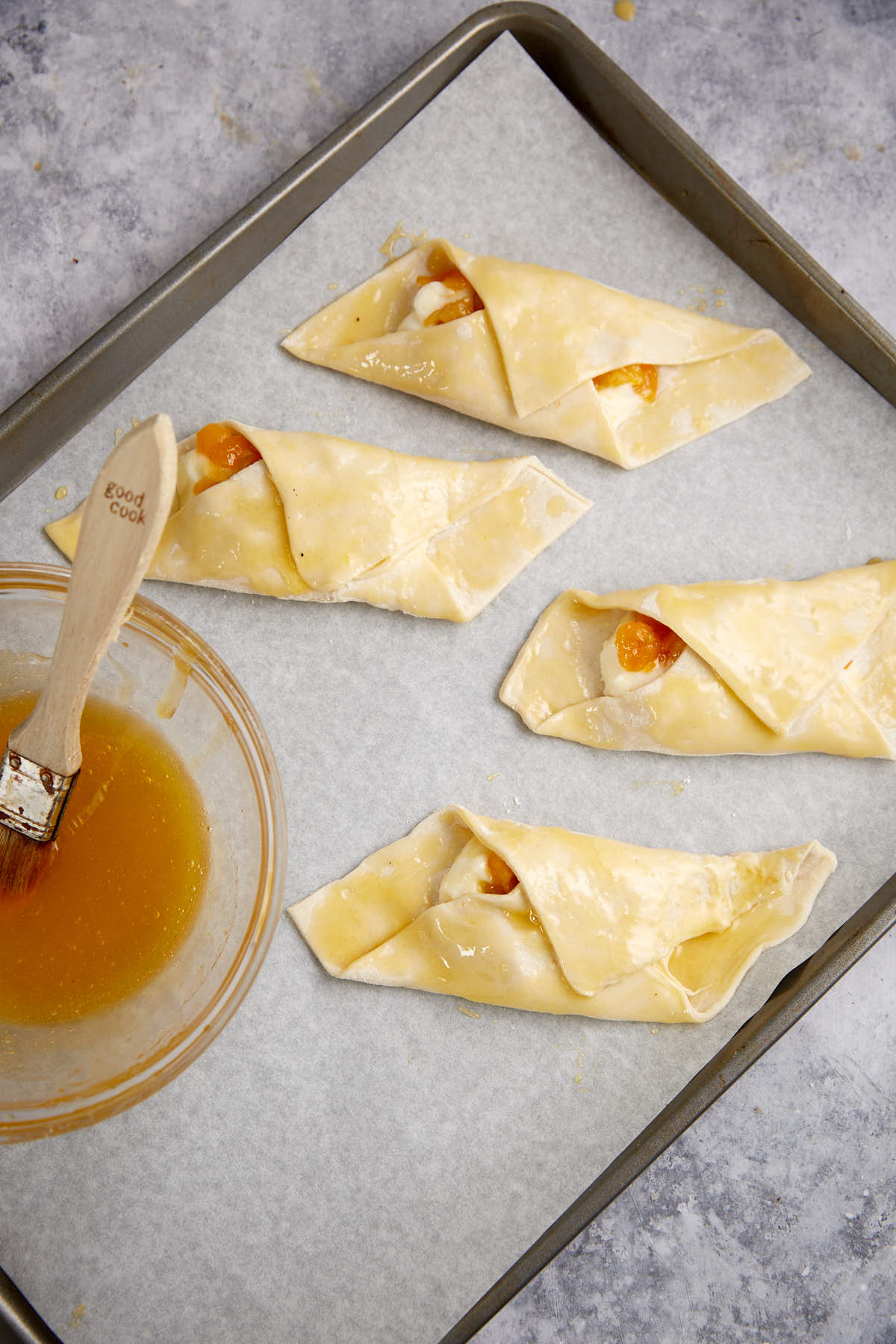 Homemade Apricot Cream Cheese Danishes - Easy Southern Desserts