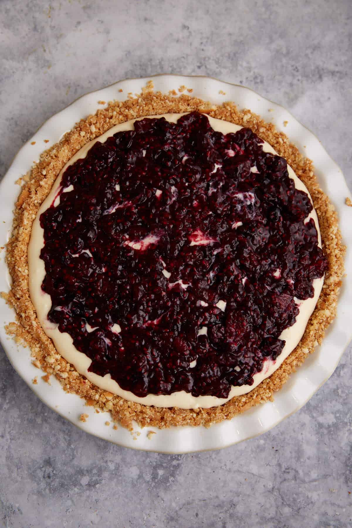 Berry Cream Cheese Pie - No Water Bath - Easy Southern Desserts