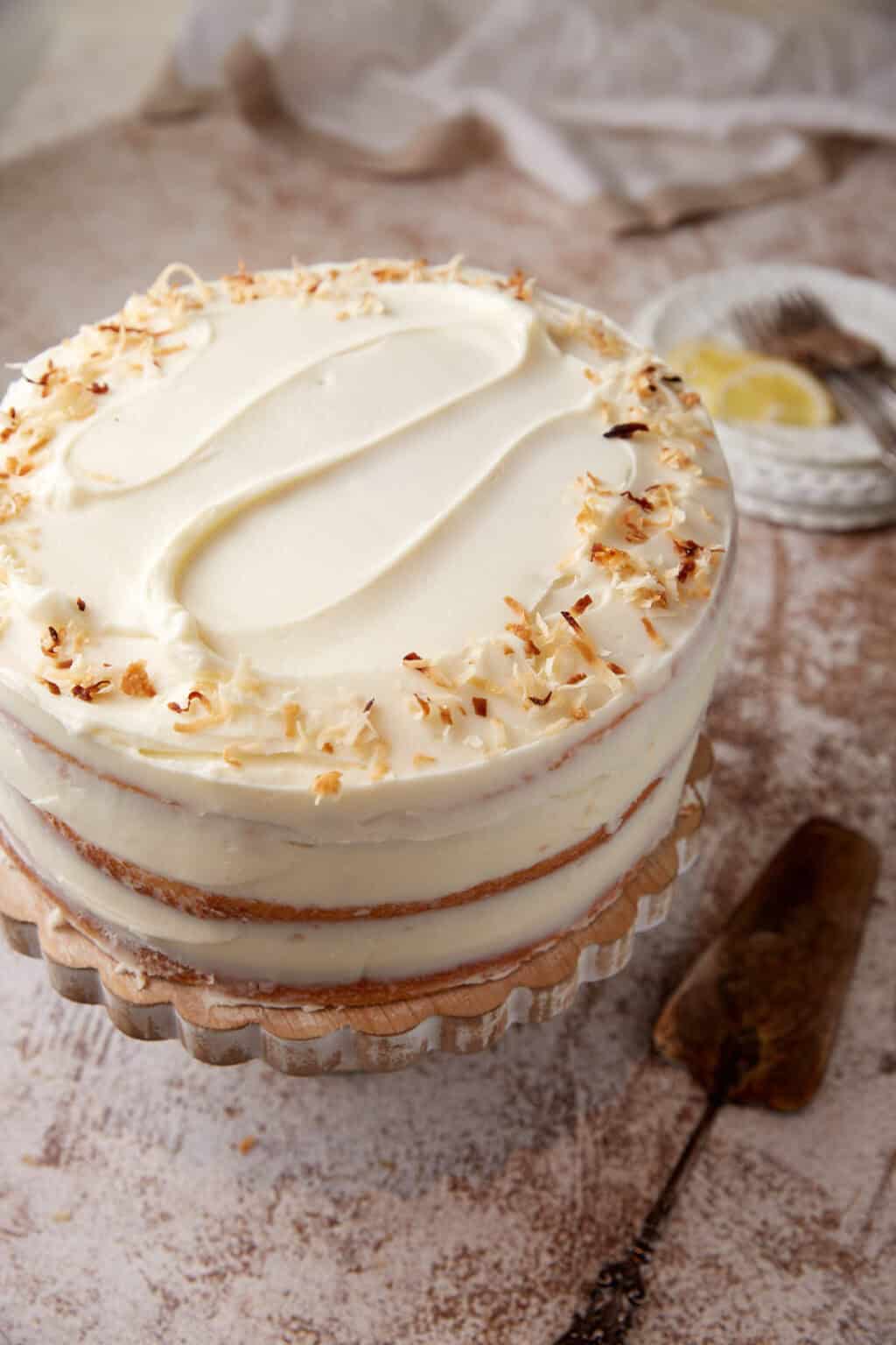 Fluffy Coconut Cake with Lemon Curd Filling - Easy Southern Desserts