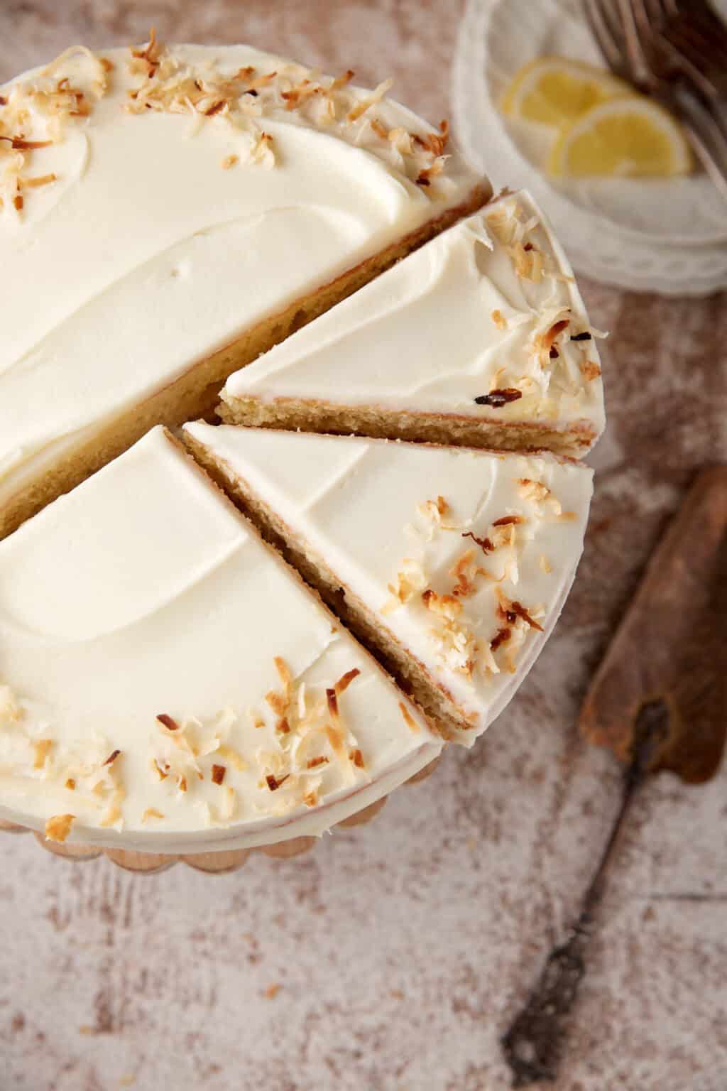 Fluffy Coconut Cake with Lemon Curd Filling - Easy Southern Desserts