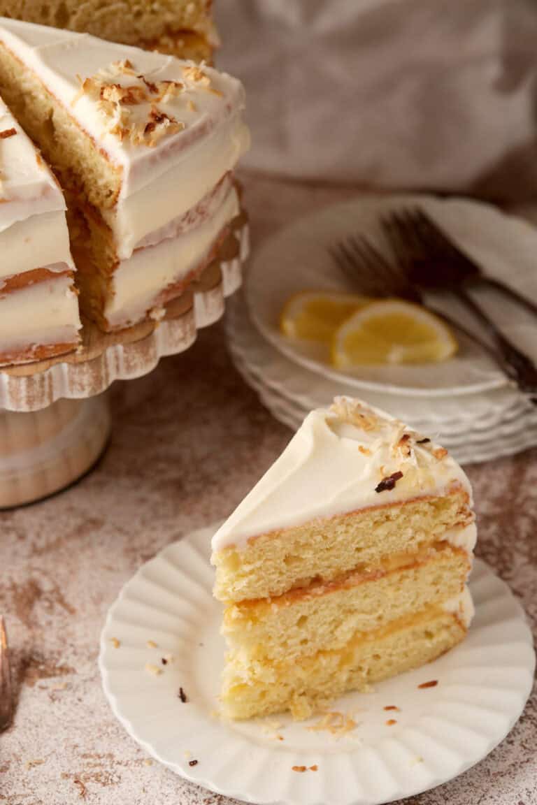 Fluffy Coconut Cake with Lemon Curd Filling - Easy Southern Desserts