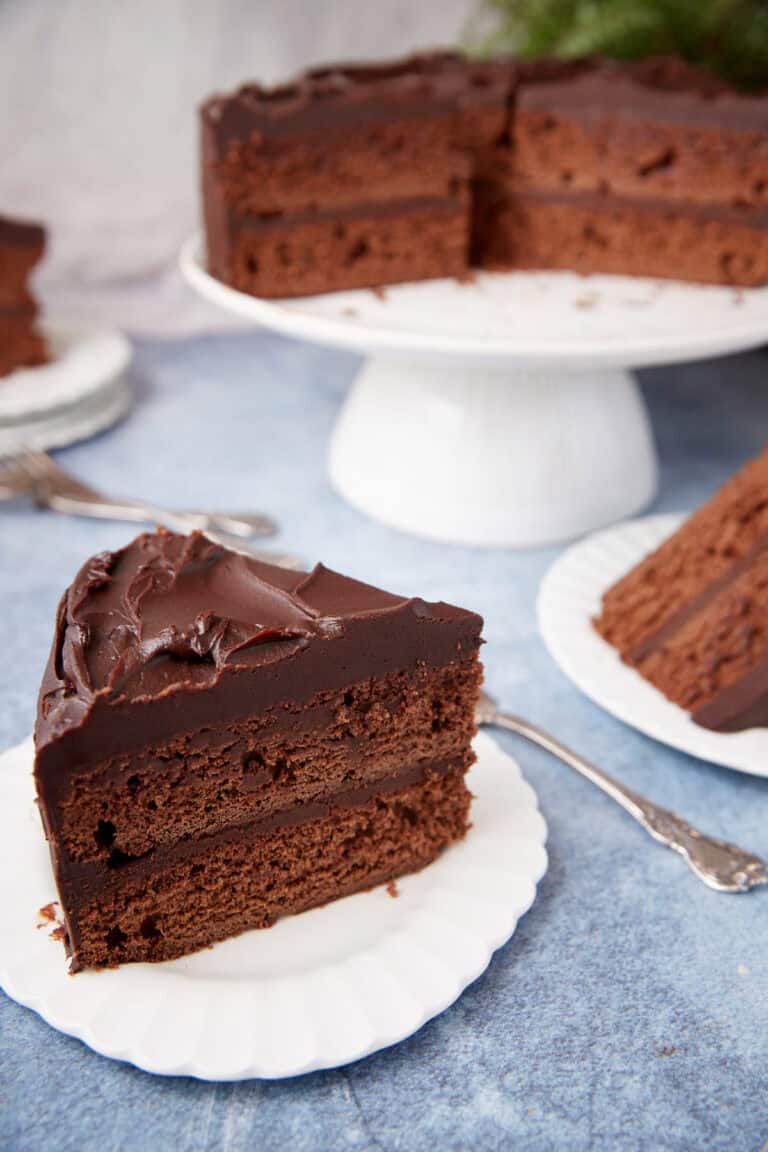 Chocolate Layer Cake with Ganache Frosting - Easy Southern Desserts