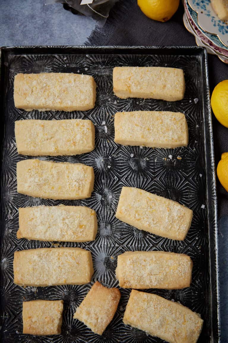 Lemon Shortbread Cookies with Lemon Zest - Easy Southern Desserts