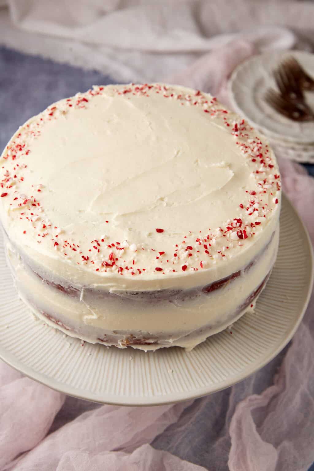 Red Velvet Layer Cake with White Chocolate Frosting - Easy Southern ...