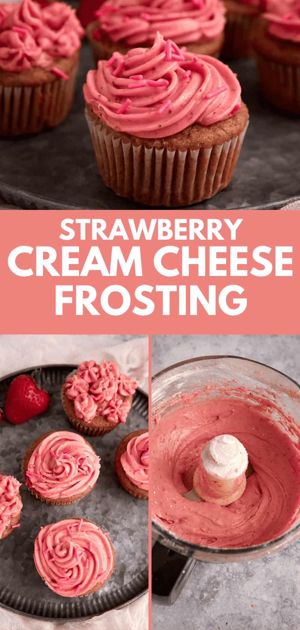 Strawberry Cream Cheese Frosting with Freeze Dried Strawberries - Easy ...
