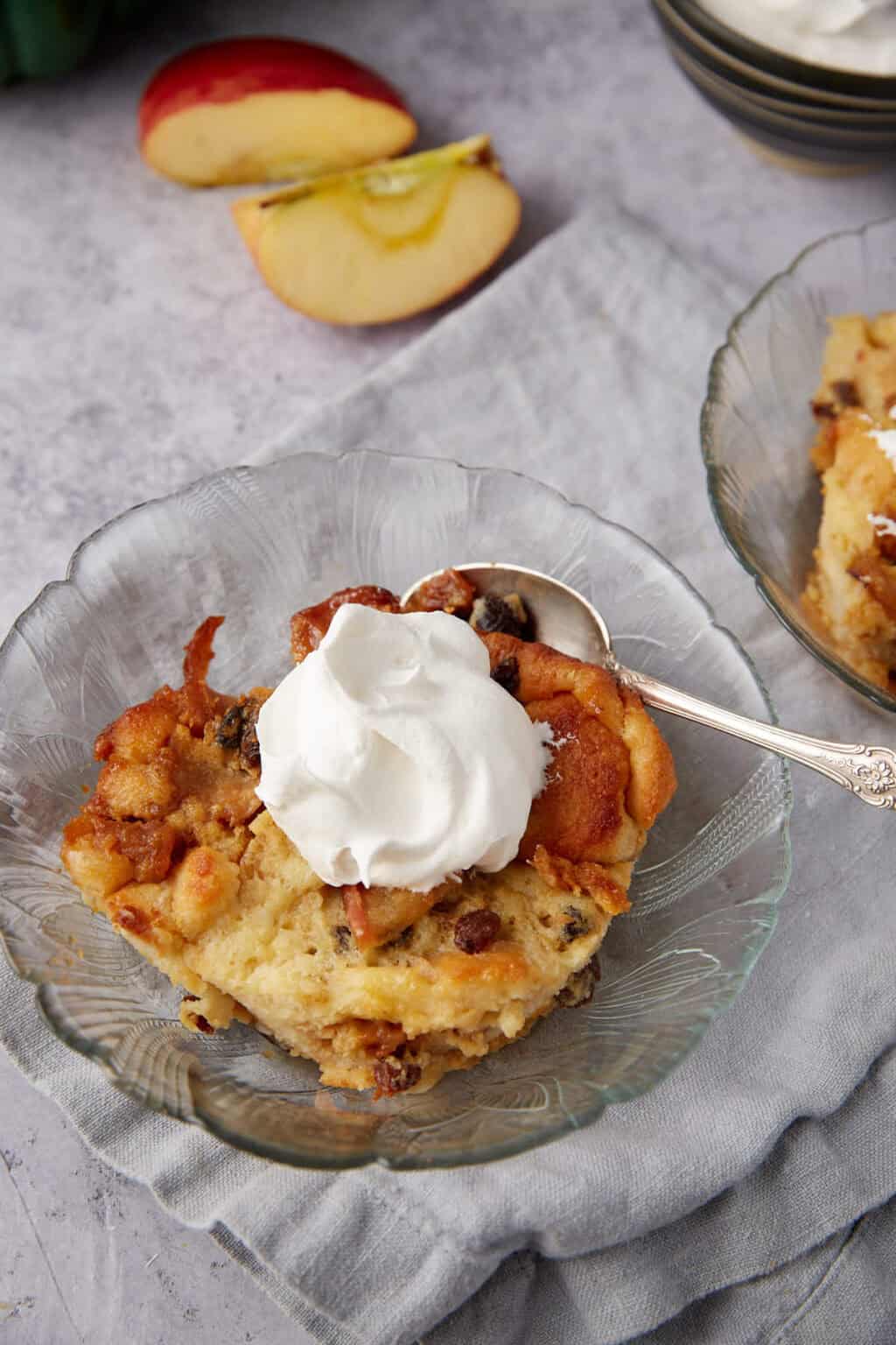 Simple Apple Bread Pudding with Day-Old Bread - Easy Southern Desserts