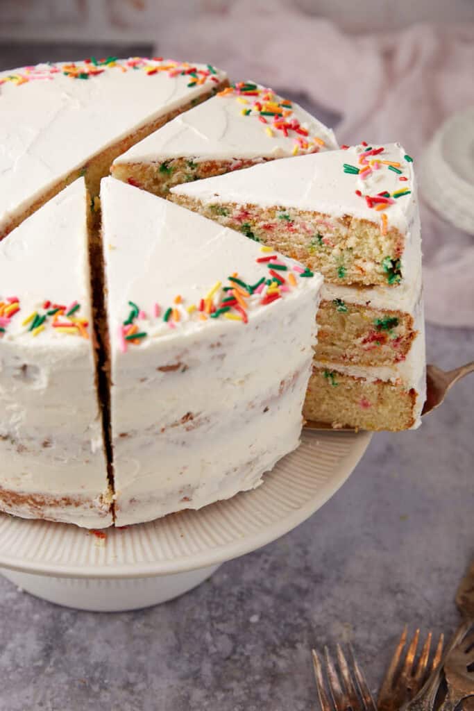 Moist Confetti Cake with Vanilla Buttercream Frosting - Easy Southern ...