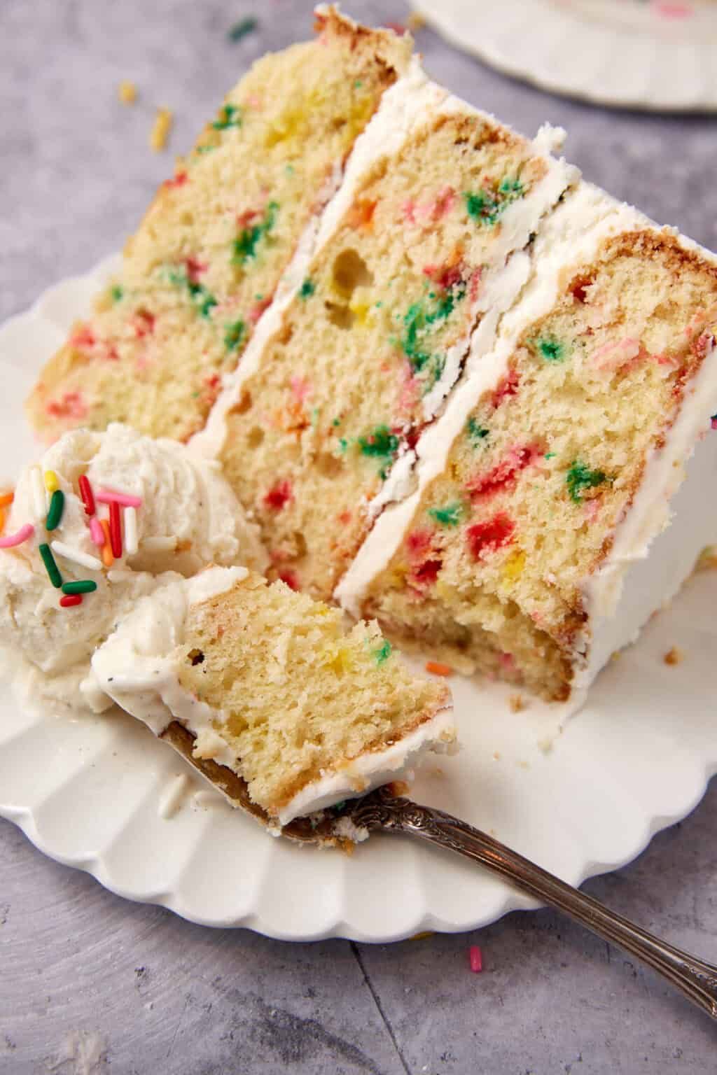 Moist Confetti Cake with Vanilla Buttercream Frosting - Easy Southern ...
