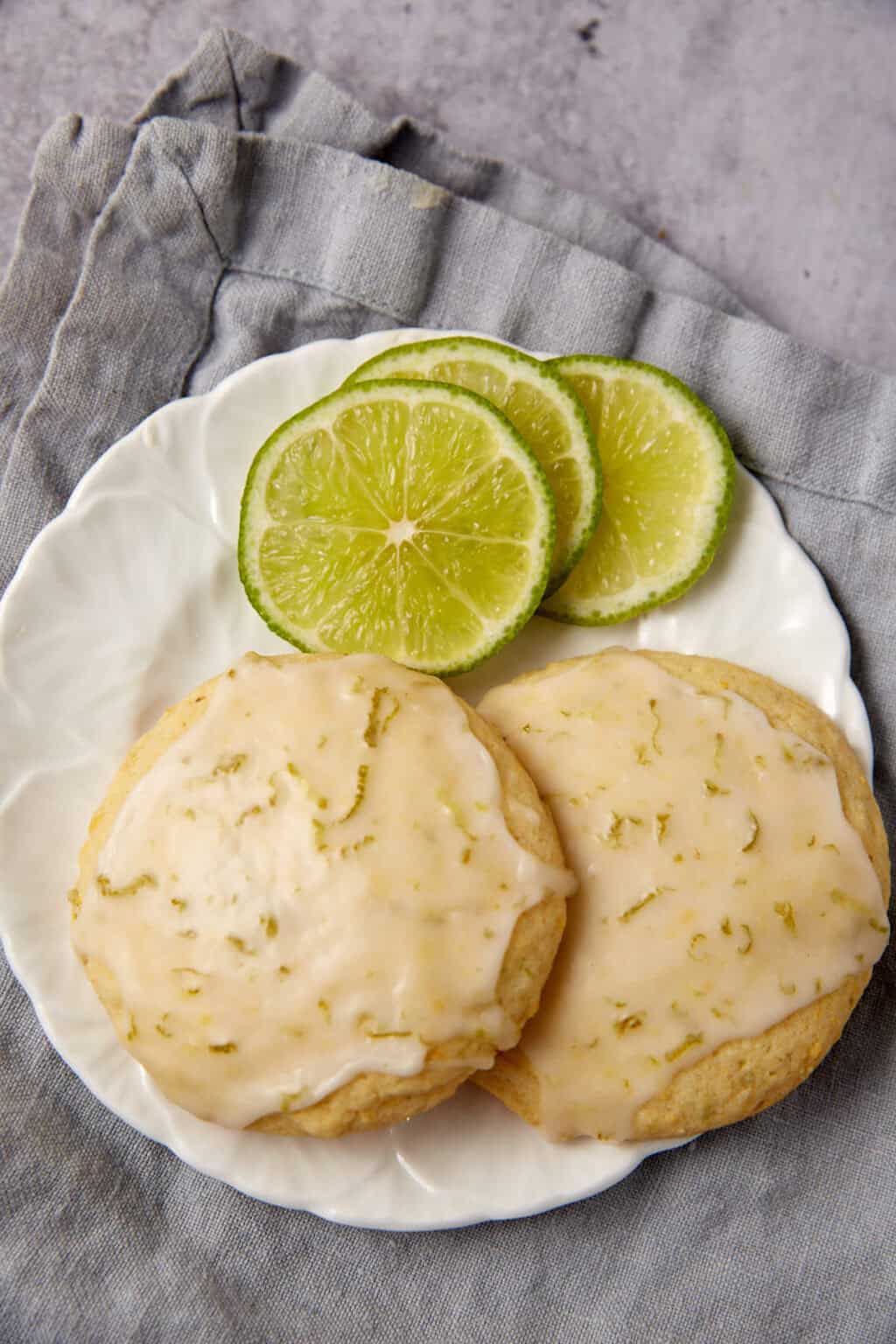 Cornmeal Lime Cookies with Lime Glaze - Easy Southern Desserts