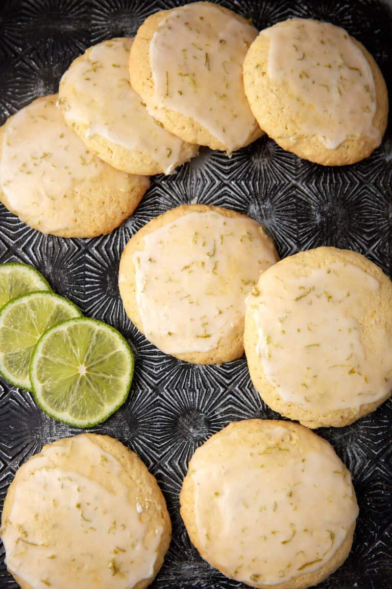 Cornmeal Lime Cookies with Lime Glaze - Easy Southern Desserts