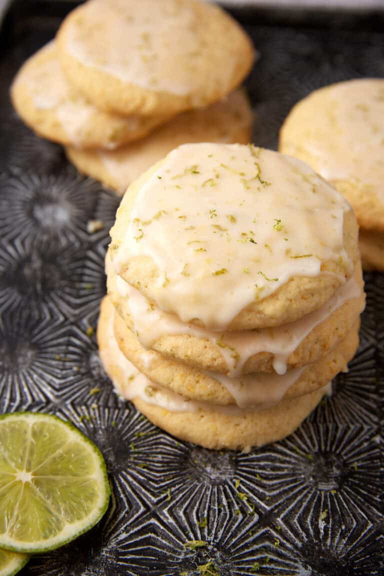 Cornmeal Lime Cookies with Lime Glaze - Easy Southern Desserts