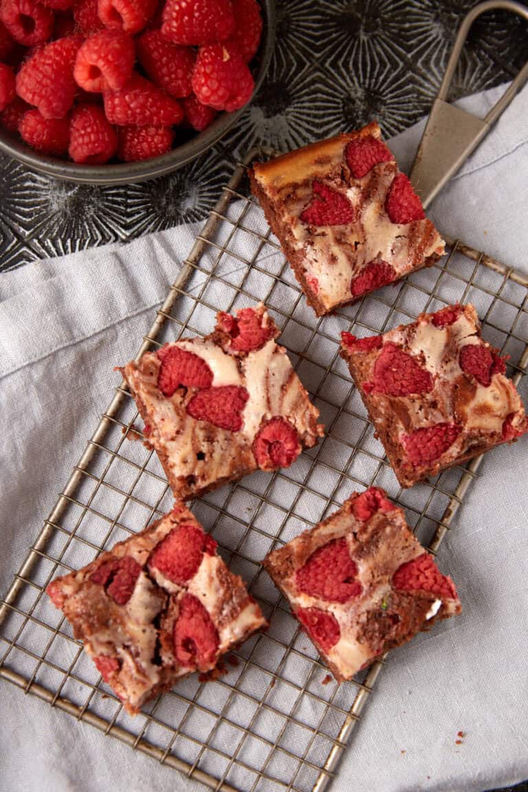 Fudgy Raspberry Cream Cheese Brownies - Easy Southern Desserts