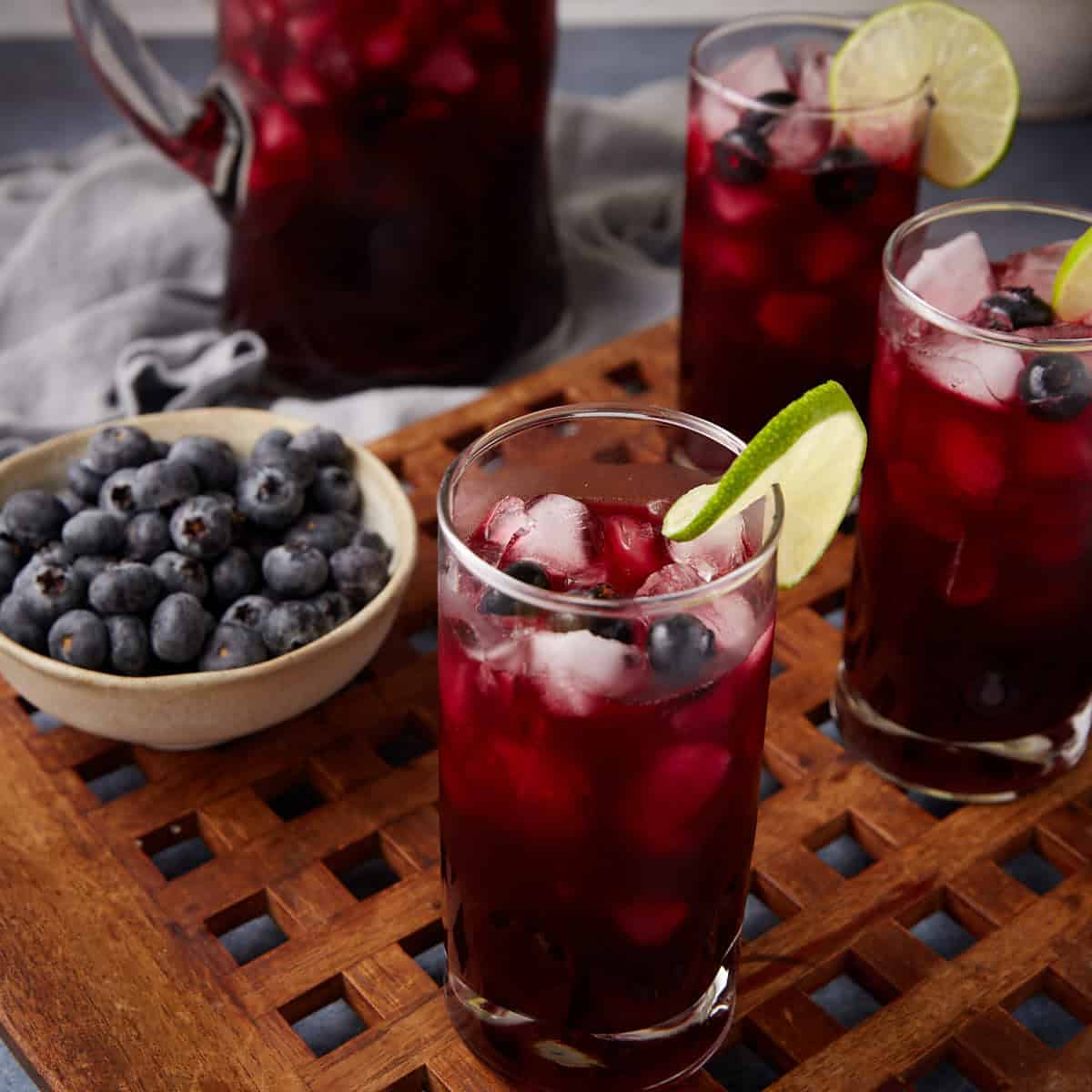 Homemade Blueberry Lemonade with Fresh Lemon Juice - Easy Southern Desserts