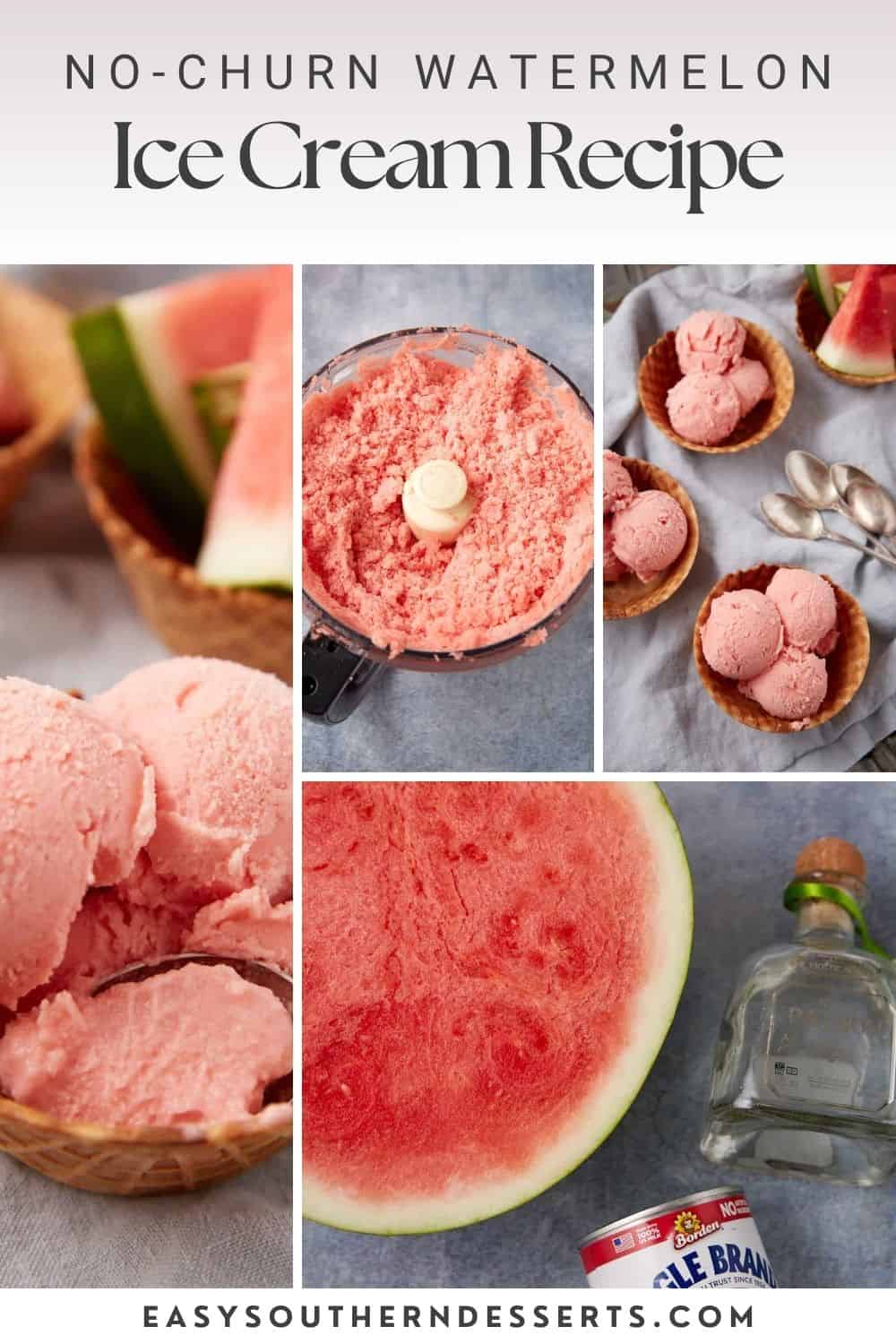 No-Churn Watermelon Ice Cream with Sweetened Condensed Milk - Easy ...