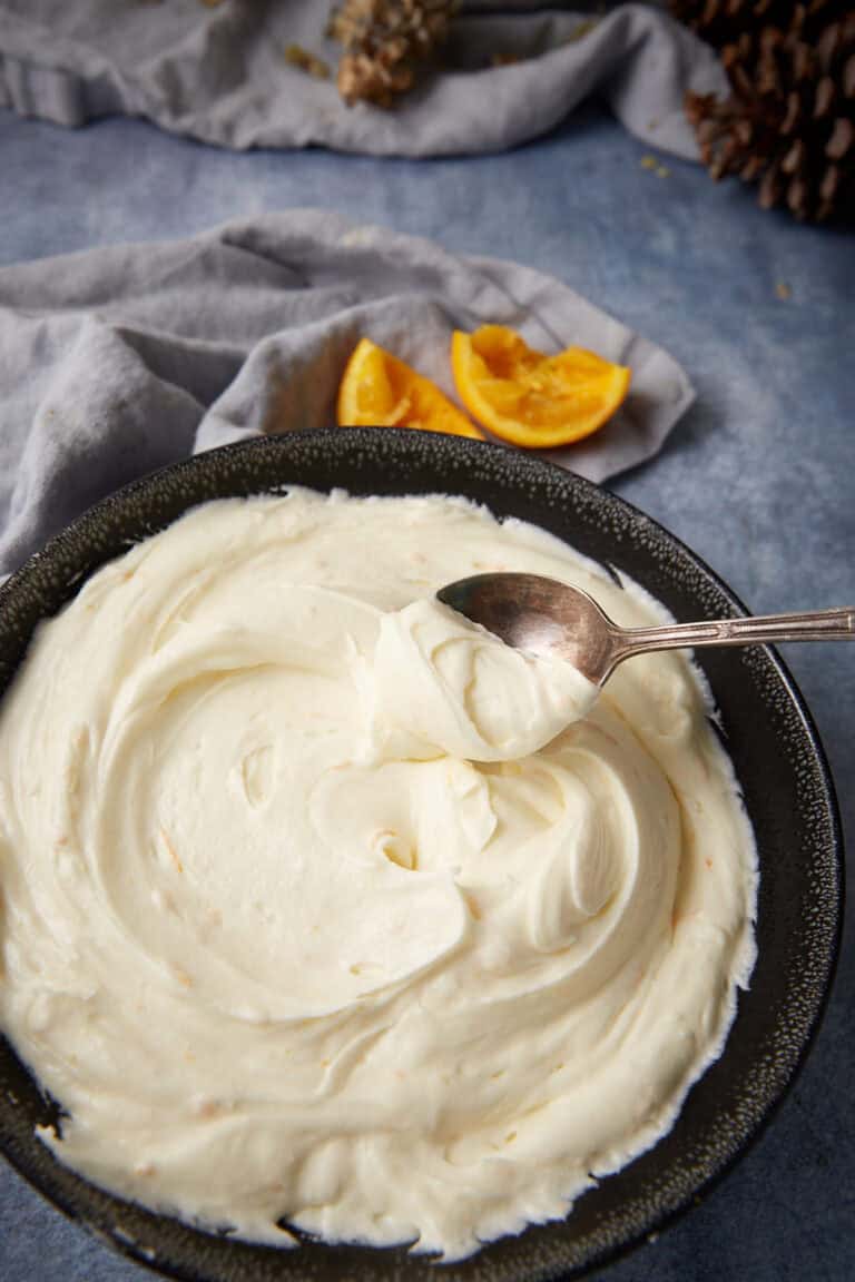 Orange Cream Cheese Frosting Made with Fresh Juice and Zest - Easy ...