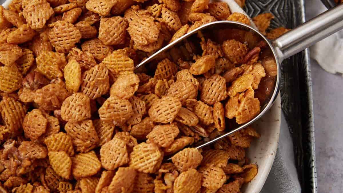 Oven-Baked Caramel Chex Mix in Under 30 Minutes - Easy Southern Desserts