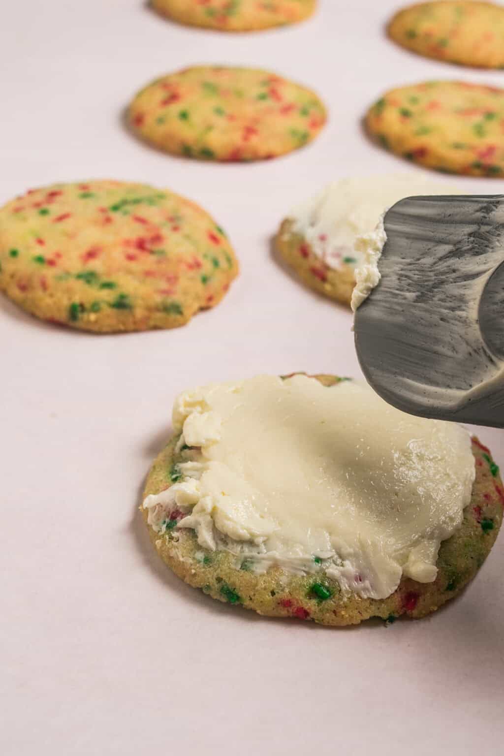 Easy Christmas Sprinkle Cookies with Frosting - Easy Southern Desserts