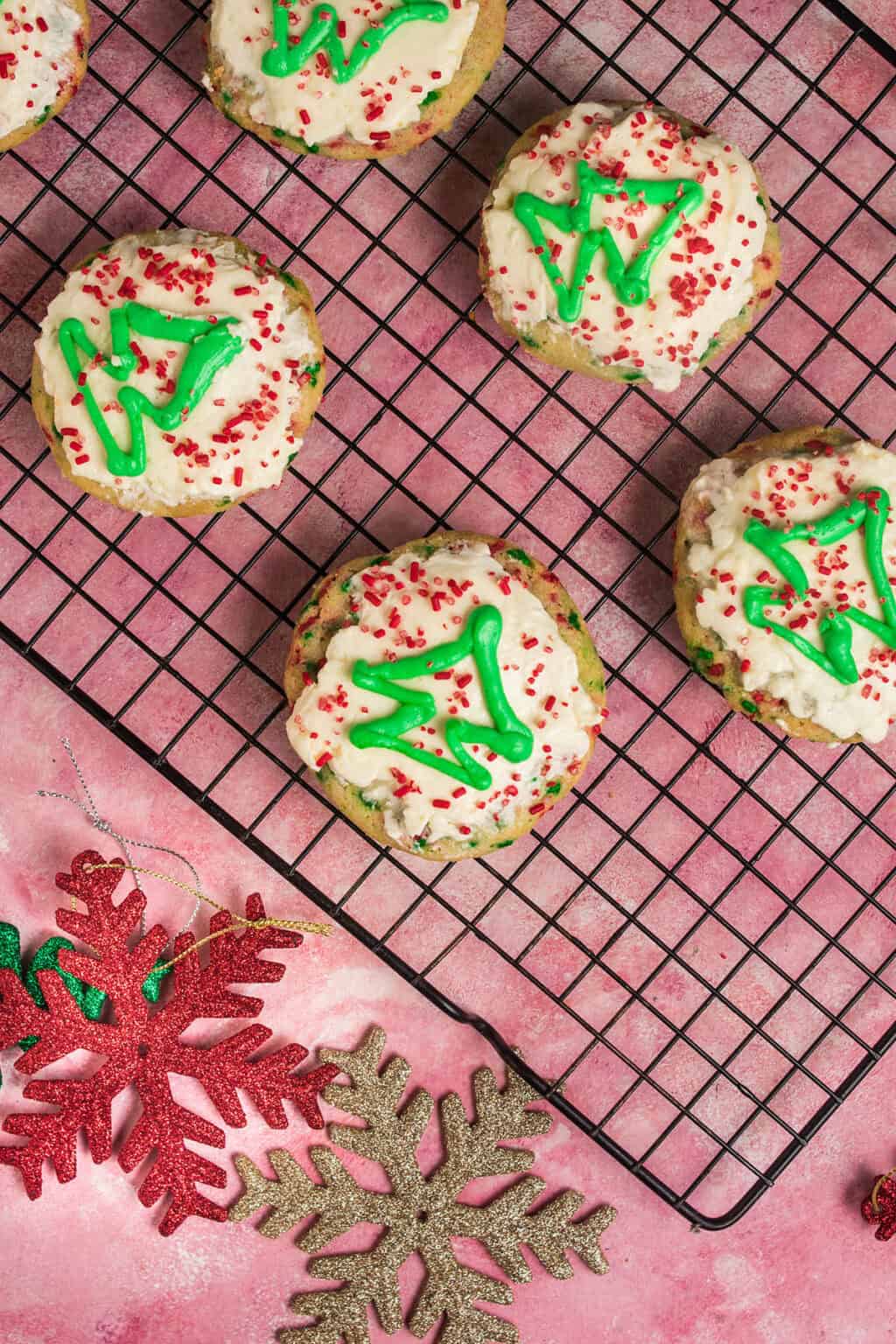 Easy Christmas Sprinkle Cookies with Frosting - Easy Southern Desserts