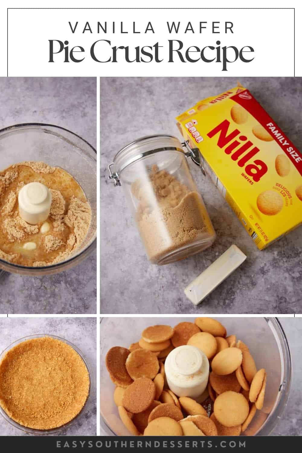 Vanilla Wafer Pie Crust (Easy Homemade Recipe) - Easy Southern Desserts